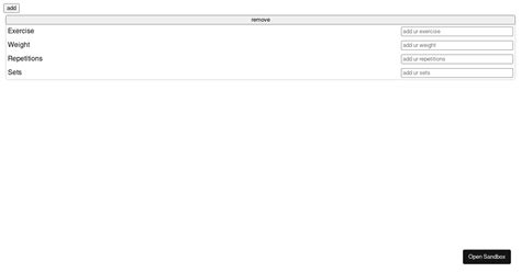 Add Inputfields Codesandbox