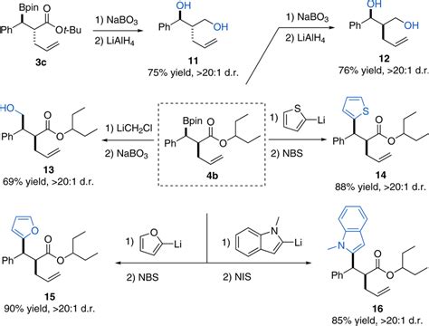 Products Transformations Transformations Of The Boronic Ester To Download Scientific Diagram