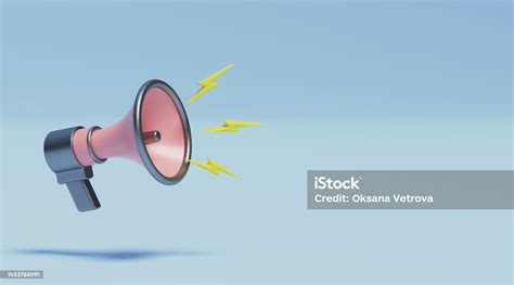 파스텔 블루 배경에 대한 뉴스 경고 및 발표를위한 홍보 발표를위한 핑크 메가폰 3d 렌더링 라우드 스피커 매스컴에 대한 스톡 사진 및 기타 이미지 Istock