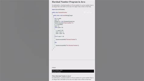 harshad number niven number program in java youtube