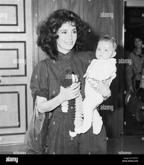 American Actress Barbara Parkins Leaving Heathrow With Her Daughter