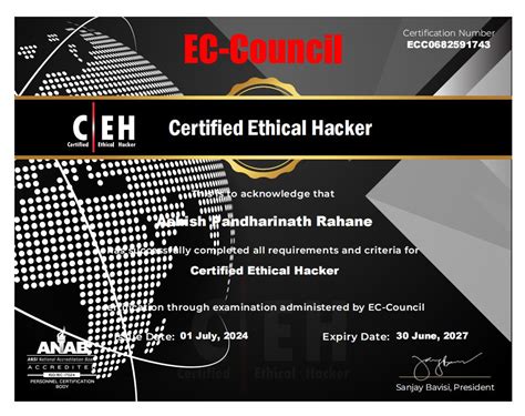 Ashish Rahane On Linkedin Ceh Cybersecurity Certification Ethicalhacking Infosec…
