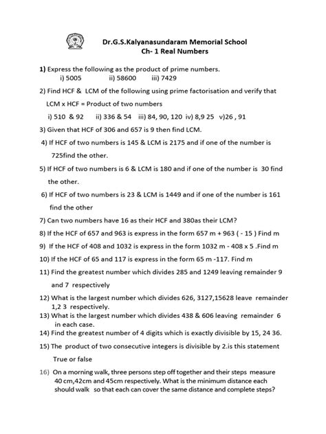 Grade 10 Real Numbers Pdf Numbers Discrete Mathematics