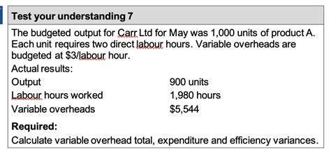 Solved Test Your Understanding 7 The Budgeted Output For