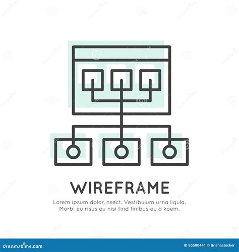 Wireframe Structure Layout Stock Vector Illustration Of Design 85580441