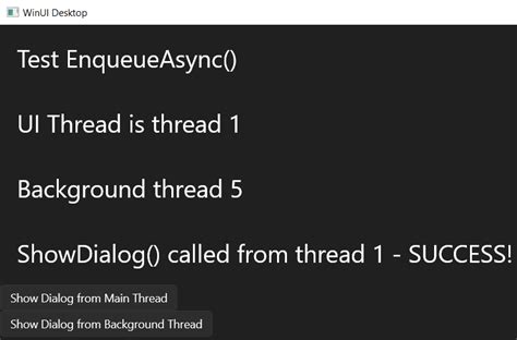Wasm Threading Dispatcherqueuehasthreadaccess Returns The Wrong Value · Issue 10677