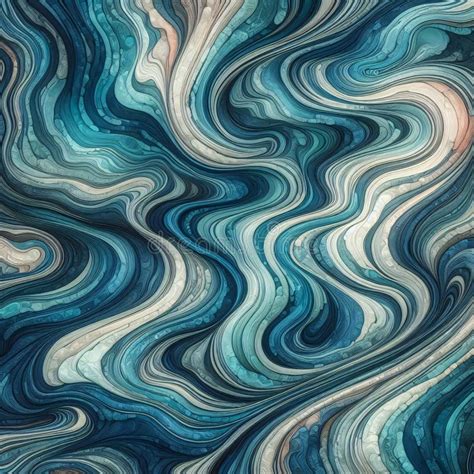 Abstract Blue Swirls Intertwine In A Mesmerizing Pattern Stock Illustration Illustration Of
