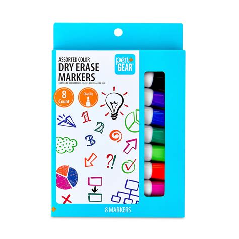Pen Gear Dry Erase Markers Chisel Tip Assorted Colors Count Walmart Com