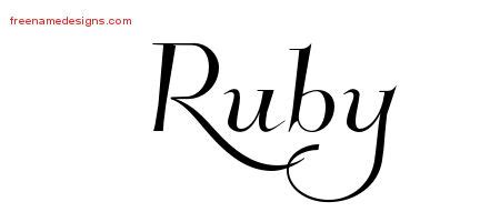 Elegant Name Tattoo Designs Ruby Free Graphic Free Name Designs