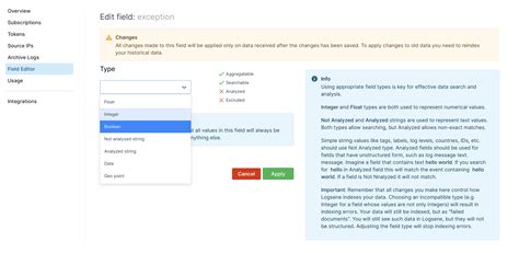 Fields Sematext Documentation