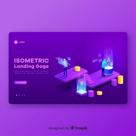 Free Vector Online Finances Landing Page Template