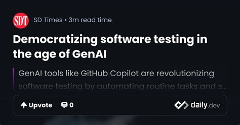 Democratizing Software Testing In The Age Of Genai R Github