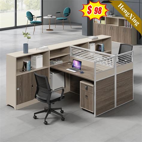Modern 2 Seats Office Cubicle Staff Workstation Table Office Computer