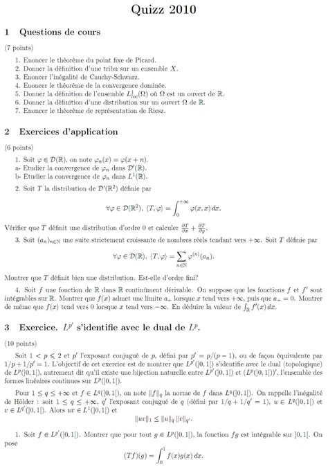 Examen corrigé partiel analyse