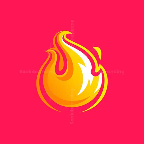 Fire Cartoon Stylized Flame Logo Scalebranding