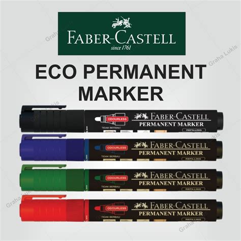 Jual Faber Castell Eco Permanent Marker Spidol Permanen Shopee Indonesia