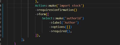 open action modal filament
