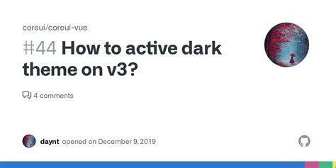 How To Active Dark Theme On V3 Issue 44 Coreui Coreui Vue GitHub