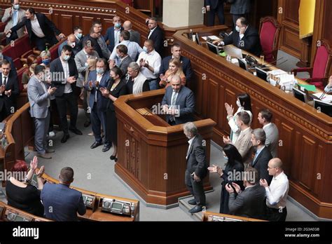 KYIV UKRAINE JUNE 15 2021 MP Rustem Umierov C Is Pictured During A Plenary Sitting Of