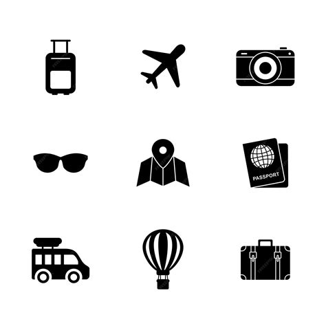 Premium Vector Traveling Icon Set Vector Design Templates