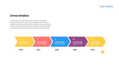 Arrow Timeline Diagram Powerpoint Template Timeline Arrow Pl