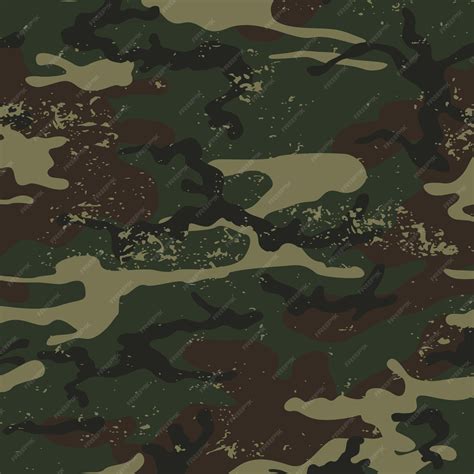 Premium Vector Army Camo Print Camouflage Pattern