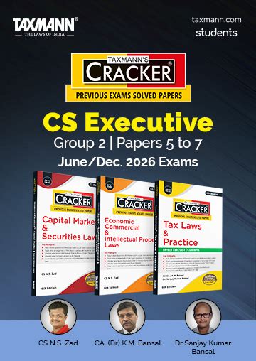 Cracker Combo For Cs Executive—group 2 Papers 5 To 7 By Ns Zad Et