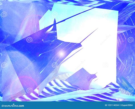 Abstract Pattern Of Deformed Geometric Shapes Stock Illustration