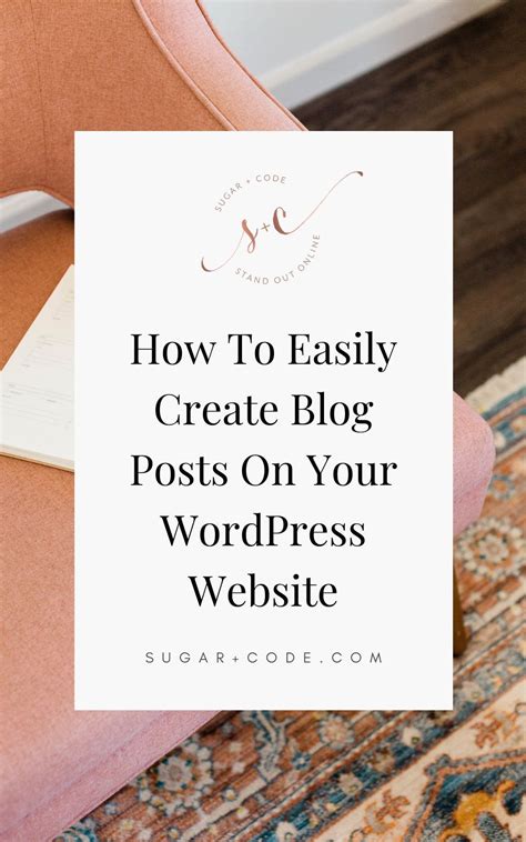 A Pink Chair With The Words How To Easily Create Blog Posts On Your