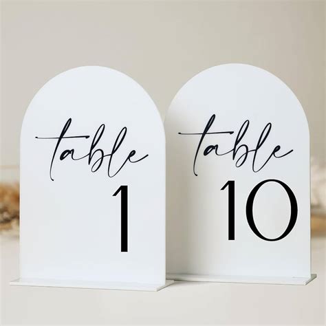 Wedding Table Number Signs 60 Photos