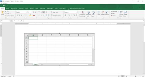 How To Create A Table In MS Word OfficeBeginner