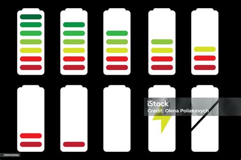 벡터 배터리 아이콘입니다 전화 용량의 이온 의 충전의 상징 장치의 낮은 전력 표시입니다 스톡 사진 0명에 대한 스톡 벡터 아트 및 기타 이미지 Istock