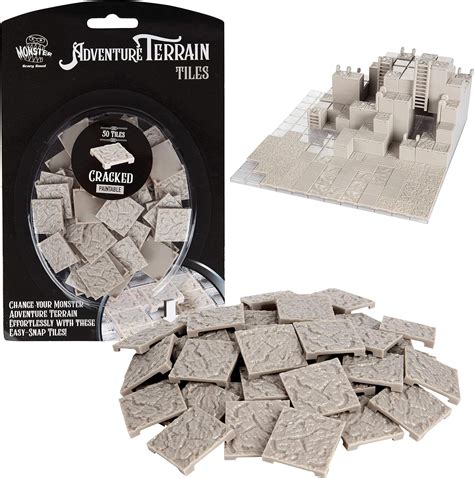 Monster Adventure Terrain 50pc Cracked Style Tile Expansion Pack