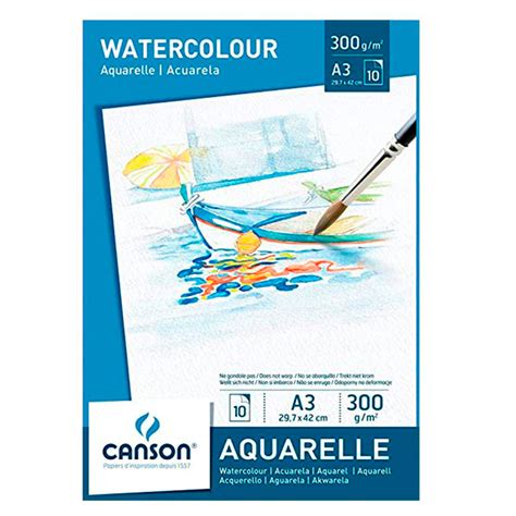 Block Canson Pad Aquarelle A3 300 Grm 10 Hojas Tienda Artemas