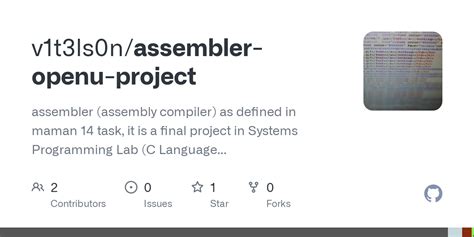 Assembler Openu Projectdocsuniversityprojectspecsdocpdf At Main