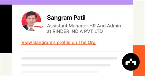 Sangram Patil Assistant Manager Hr And Admin At Rinder India Pvt Ltd