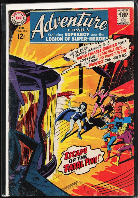 Adventure Comics 365 1968 Shadow Lass Key Issue Comic Books