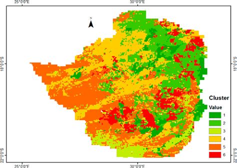 Spatial Distribution Of Six Clusters Representing Bundles Of Es