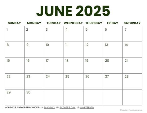 June 2025 Calendar 52 Free Pdf Printables
