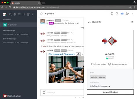 rocketchat on docker autoize