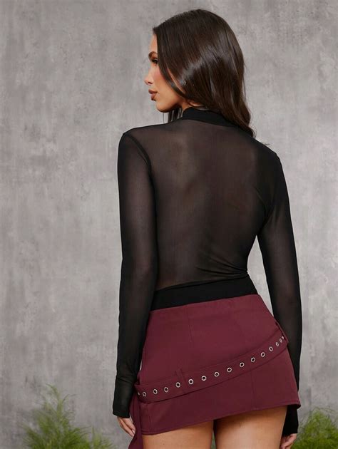 Evolushein X Anitta The Perfect Party Designer Sexy Sheer Mesh Splicing
