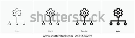 Hierarchy Structure Icon Thin Light Regular Stock Vector Royalty Free 2481656289 Shutterstock