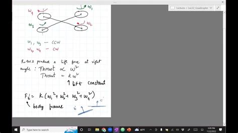 Robotics Lec 22 3d Quadcopter Fall 2022 Youtube