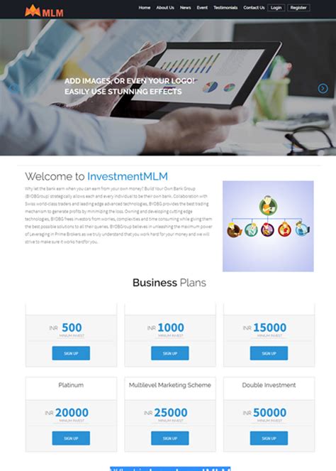 Investment Plan Mlm Software By Mlm Scripts Clone