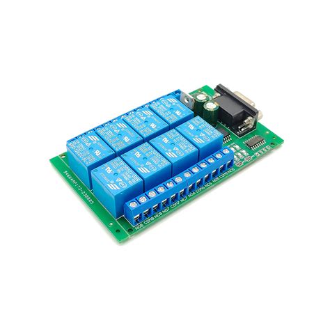 R221a08 8ch Serial Port Relay Module Db9 Uart Rs232 Remote Control Switch 12v Dc For Smart Home