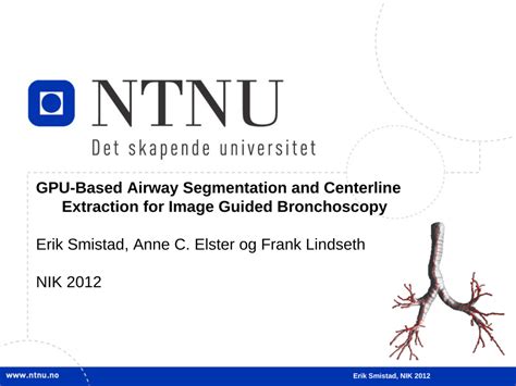 Pdf Presentation Of Gpu Based Airway Segmentation And Centerline