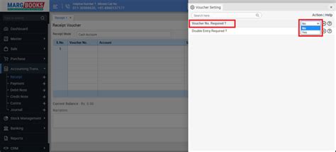 How To Enable Or Disable Voucher No In Receipt Voucher In Marg Books