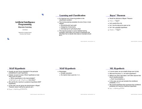 Artificial Intelligence Programming Bayesian Learning Cs 662 Docsity