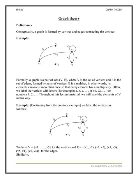 Bcasemester Ii Discrete Mathematicsunit Iv Graph Theory Pdf Physics Science