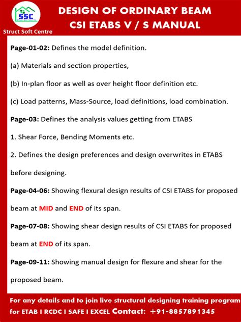 Beam Design Analysis Etabs Vs Manual Pdf Beam Structure Bending